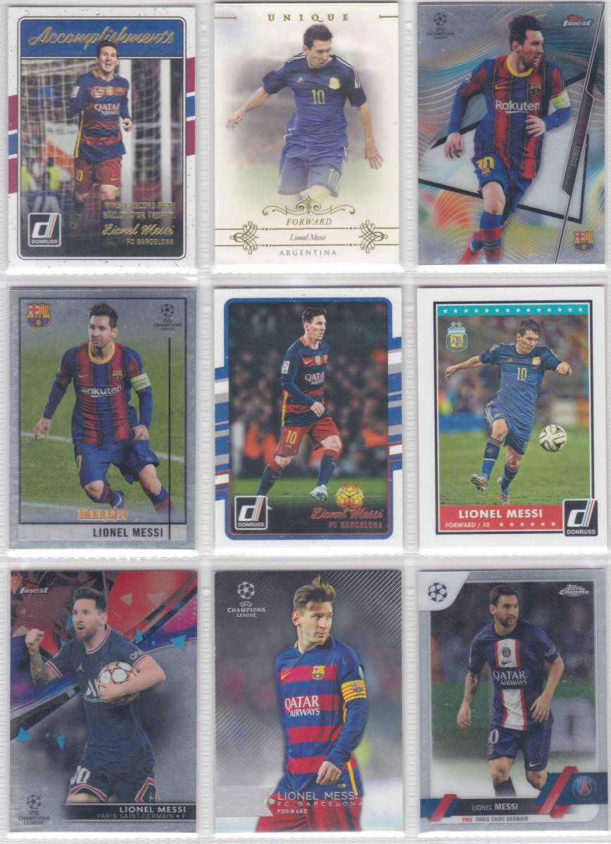 9枚セット LIONEL MESSI ARGENTINA / BARCELONA / PARIS SAINT-GERMAIN PANINI ...