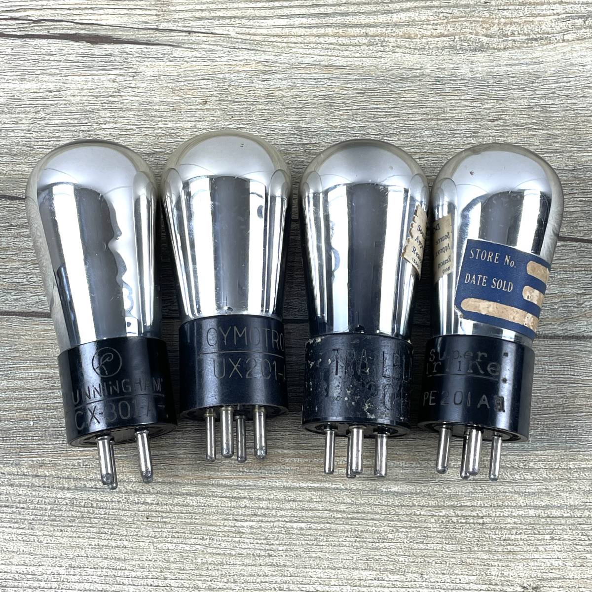 真空管 4本まとめ CUNNINGHAM CX-301-A/CYMOTRON UX201-A/TRAILBLAZER 201-A/Super ...