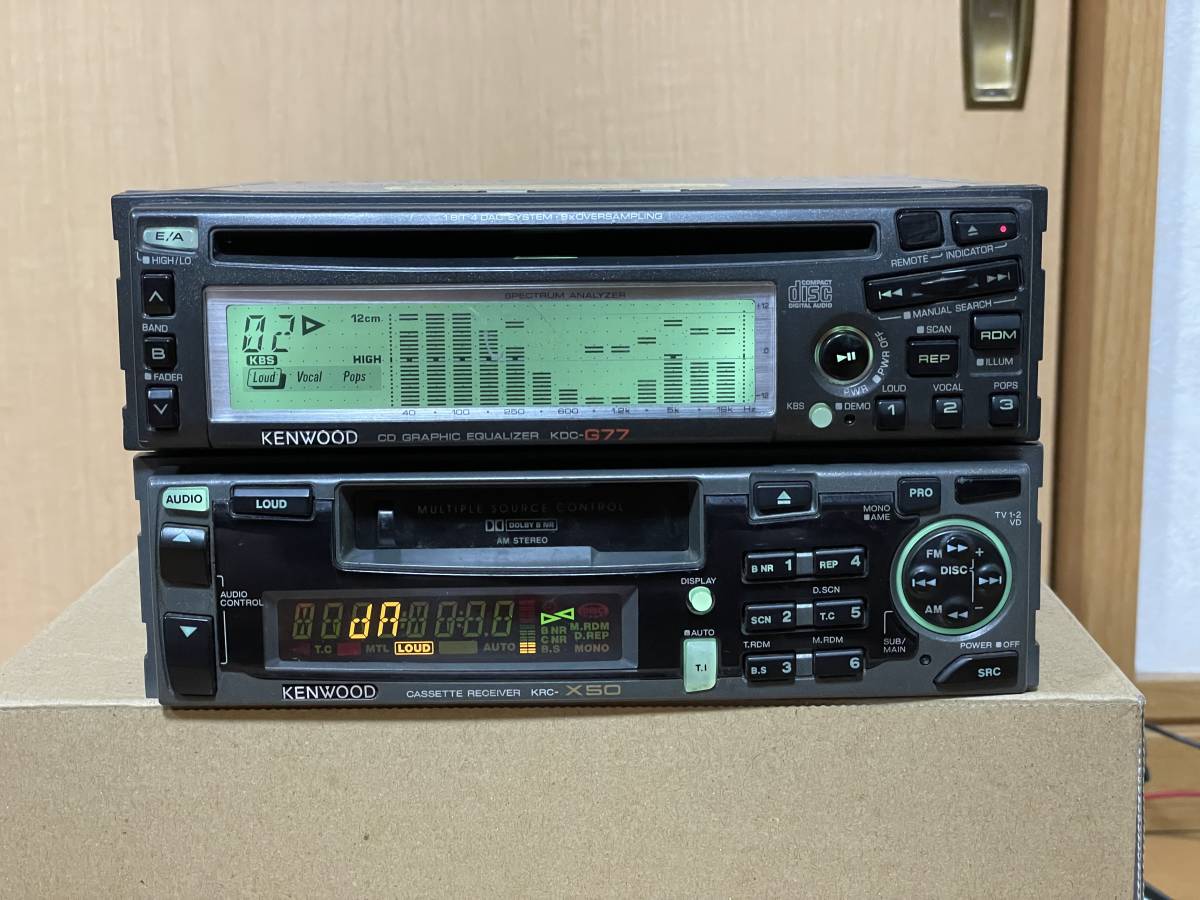 ケンウッド製1DIN+1DIN CD/カセットデッキ KRC-X50/KDC-G77 み グライコ スペアナ(ケンウッド)｜売買されたオークション情報、yahooの商品情報をアーカイブ公開 ...