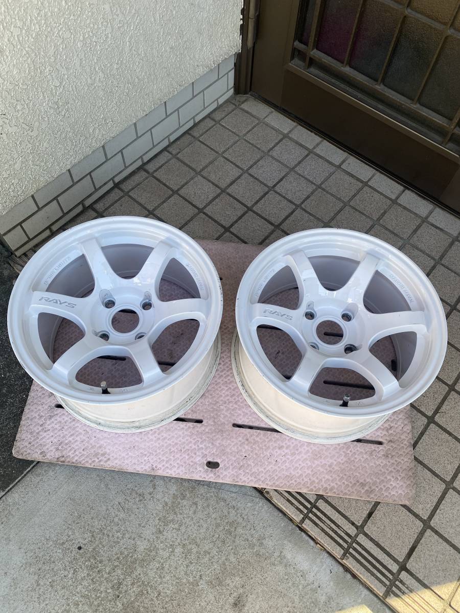 RAYS Gram Lights 57D Mark-Ⅱ 15インチ 8J オフセット0 4H PCD114.3 ホワイト 2本 品(社外品 ...