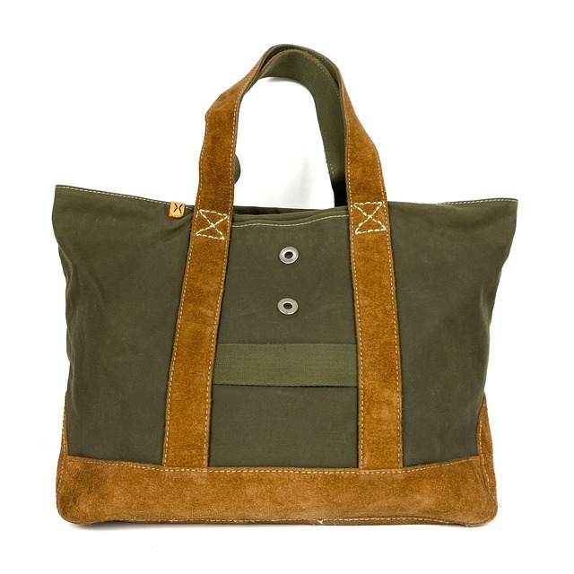 VISVIM HOMER TOTE CANVAS L OLIVE/ICT indigo camping trailer レザー CARROLL ...