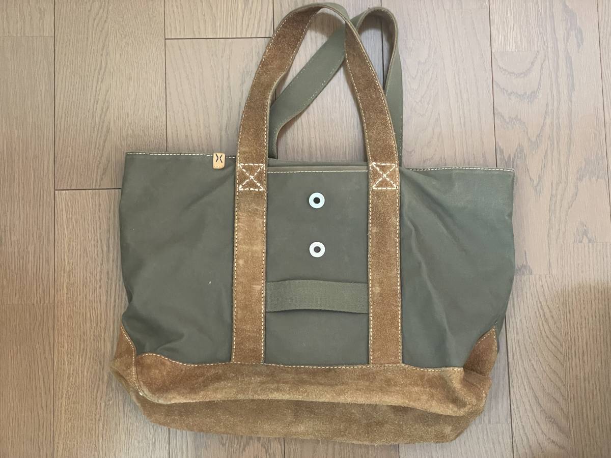 VISVIM HOMER TOTE CANVAS L OLIVE/ICT indigo camping trailer レザー CARROLL ...