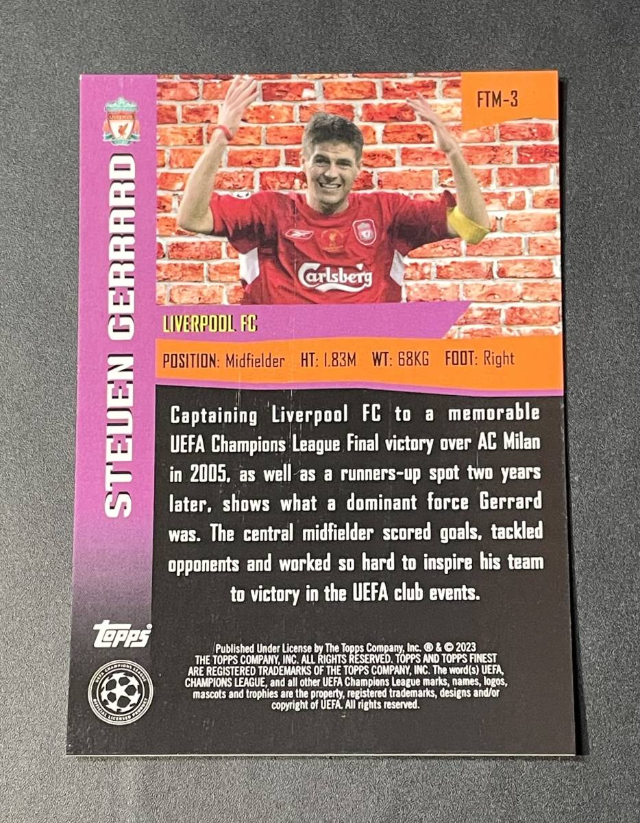 Steven Gerrard 2022-23 Topps Finest UEFA Club Competitions The Man ...