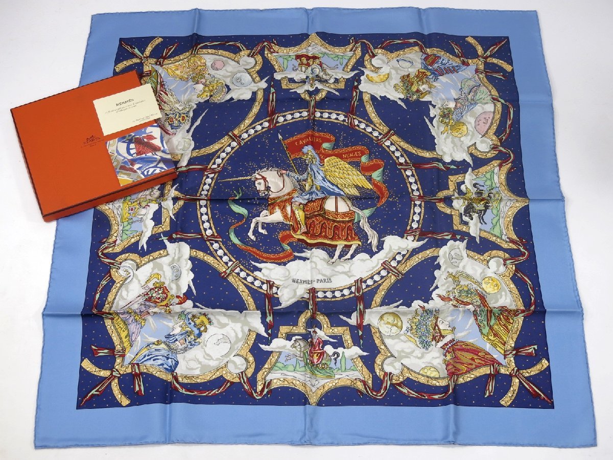 HERMES エルメス 大判 スカーフ シルク 100% 約88×87cm 栞 箱付き 463(スカーフ)｜売買されたオークション情報、yahooの商品情報をアーカイブ公開 - オークファン ...
