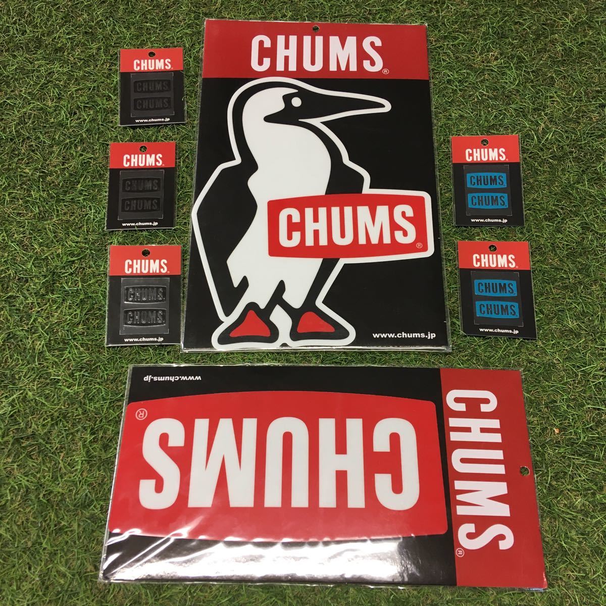 LE400-B08 CHUMS チャムス ロゴ Big Booby Bird Emboss Sticker 7点まとめ シール 展示品 ...