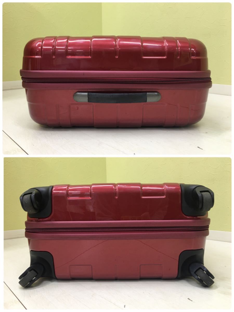 SU ⑤ ACE エース スーツケース 鍵付き ProtecA プロテカ PEARL RED レッド 赤 4輪 96L TSAロック 大型 キャリーケース 旅行 トラベル(スーツケース ...