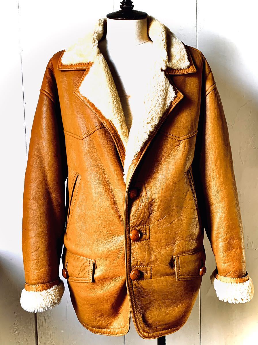 最高峰 定価28万 イタリア産 ATELIER ZERO SHEEPSKIN co.シープスキン ラムレザー リアルムートン ボマー コート ジャケット 48(毛皮、ファー)｜売買された ...