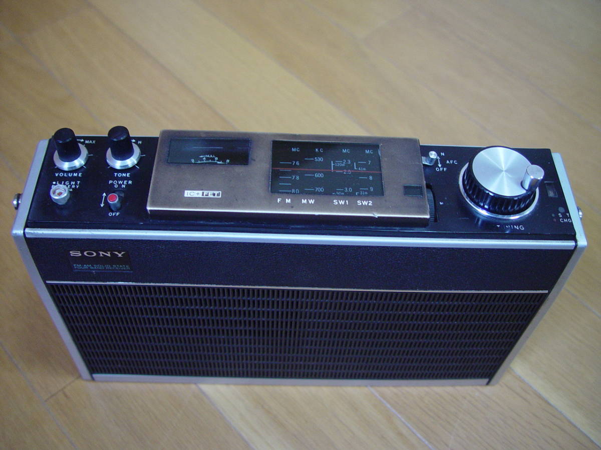 SONY ICF-500 MW SW1 SW2 FM 4バンドラジオ ソニー 超高感度 昭和43年 1968年 回路図おまけ Ultra ...