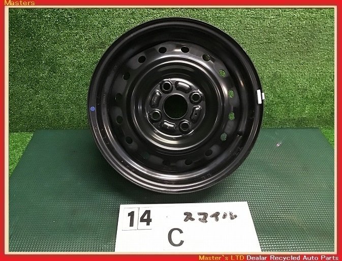 MX91S ワゴンRスマイル HV 純正 スチールホイール 14×4.5J 4穴-100 黒 1本のみC 43210-63R00-09L 鉄 ...