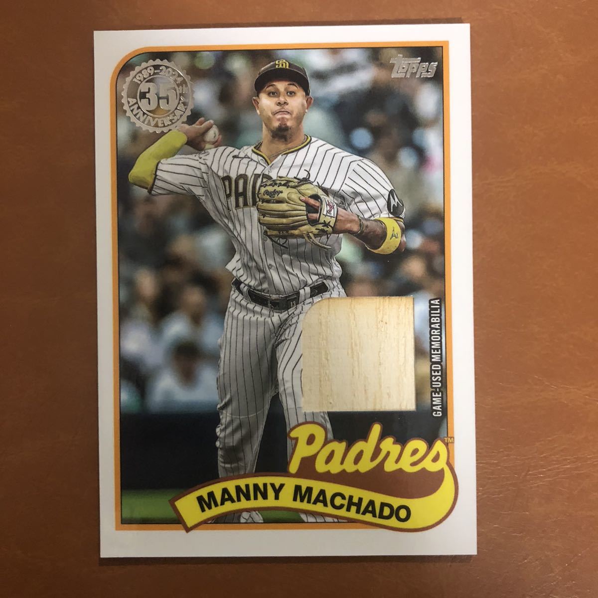 2024 Topps Series 1 1989 35th Anniversary Relic #89BR-MM Manny Machado ...