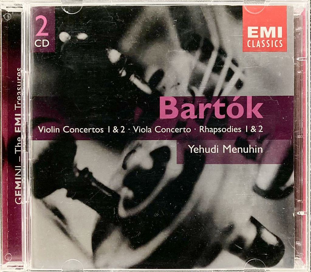 2CD/ バルトーク：ヴァイオリン協奏曲第1 2番 ヴィオラ協奏曲 / メニューイン Vn Vla ドラティ&ニュー フィルハーモニア管(協奏 ...