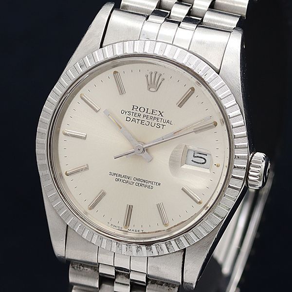 1円 稼働 良品 AT 箱/保付 ロレックス 16030 デイトジャスト 9429706 デイト シルバー文字盤 メンズ腕時計 OKZ ...