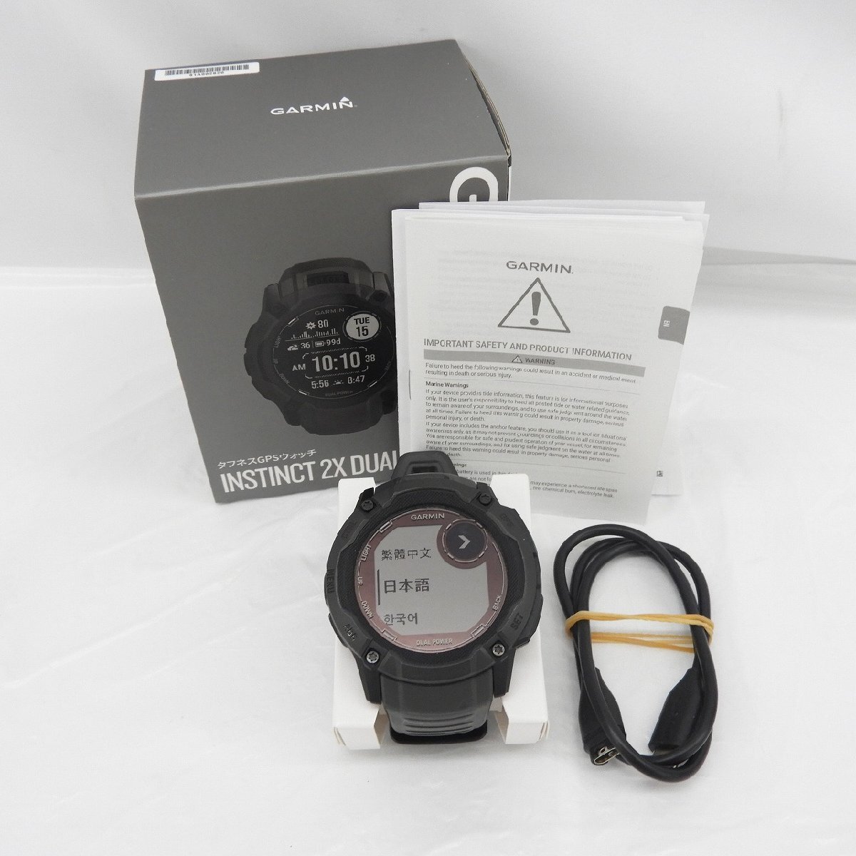 品 GARMIN ガーミン スマートウォッチ Instinct 2X Dual Power 010-02805-22 Graphite ...
