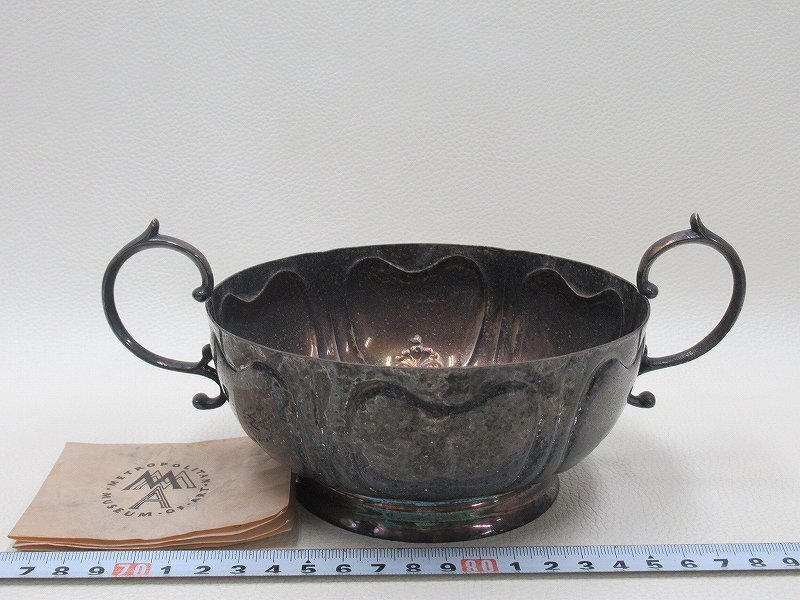 D1454 ゴーハム GORHAM Jacob Boelen シルバープレート TWO-HANDLED BOWL ボウル レプリカ ...