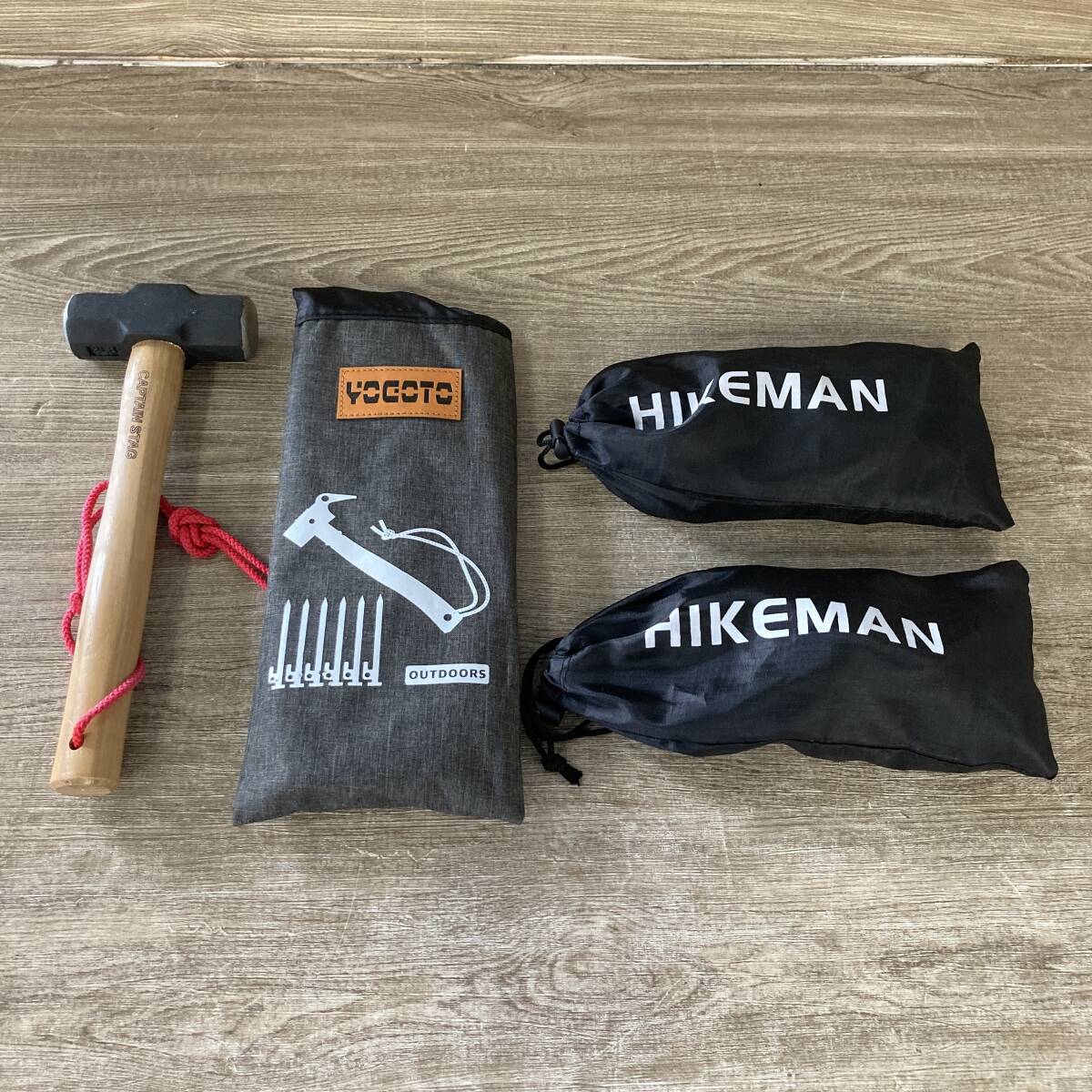 3点セット ハンマー ＆ ペグ x 10 ＆ ロープ キャプテンスタッグ yogoto HIKEMAN テント タープ ハンマー ペグ キャンプ tmc02056796(その他)｜売買された ...