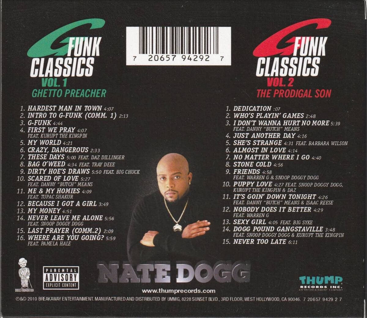 CD HIPHOP/G-RAP 2CD／NATE DOGG／G Funk Classics Vol.1 & 2／2010再発盤 Warren ...