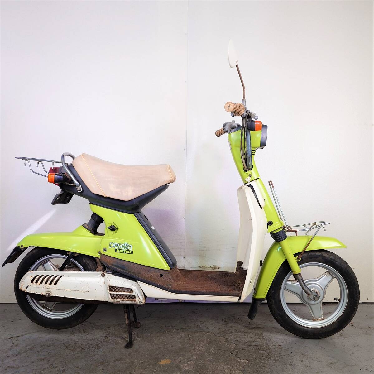 YAMAHA PASETTA パセッタ 5M0 エンジン始動確認済 レストアベース タンク錆 書類付 原付 旧車 パッソル 2E9 5MO ...