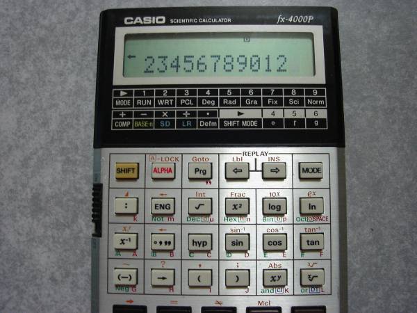 レトロ計算機 カシオ fx-4000P 関数電卓 CASIO(カシオ)｜売買されたオークション情報、yahooの商品情報をアーカイブ公開 - オークファン（aucfan.com）