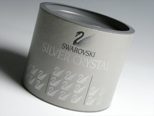 N839 SWAROVSKI スワロフスキー シルバークリスタル スワン印 アップル リンゴ フルーツ オブジェ 飾物 鏡面台座付(クリスタル ...