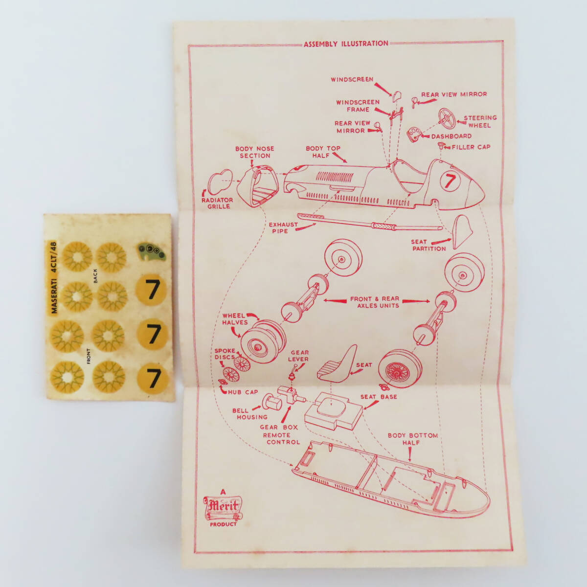 S08-R06 未組立 MERIT RACING CAR ASSEMBLY KIT GRAND PRIX MASERATI SAN REMO ...