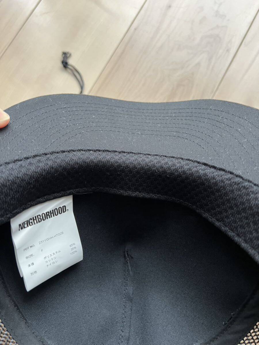 NEIGHBORHOOD キャップ Logo Print Mesh Cap Black 231YGNH-HT02S ネイバーフッド 黒(その他 ...