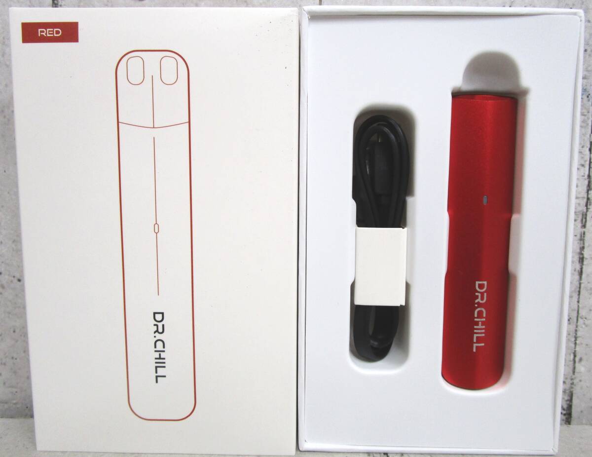DR.CHILL ドクターチル RED 本体 充電コード Cタイプ 禁煙タバコ 新型電子タバコ 喫煙グッズ 雑貨 定価7 000円 通電確認済 ...