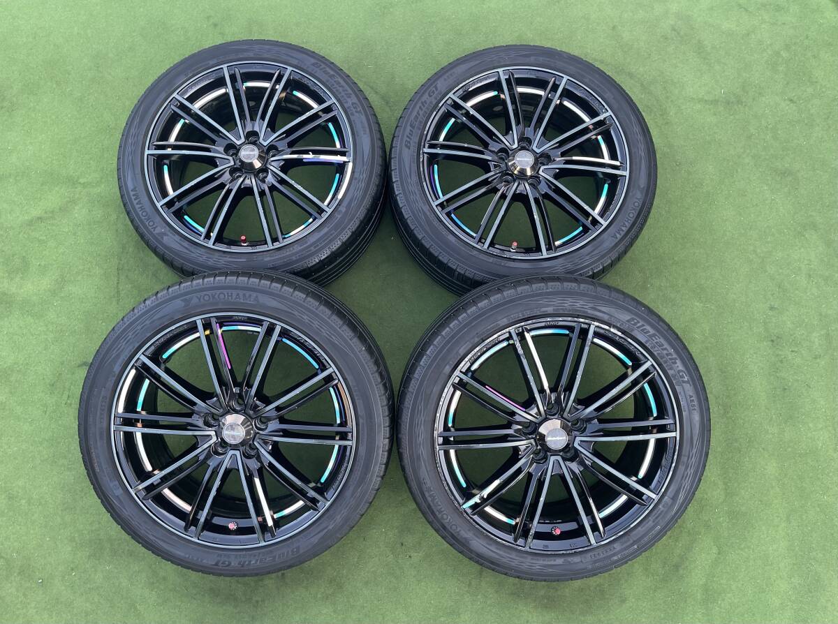 Weds Sport SA-54R 17x7J+45/PCD:100/5穴 4本.215/45R17.2020年製.86 BRZ ZN6 ZC6 プリウス カローラスポーツ インプレッサ 等 ...