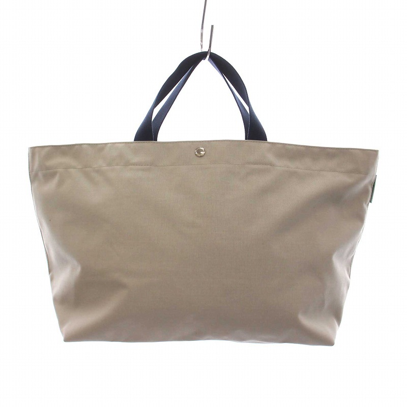 エルベシャプリエ Herve Chapelier コーデュラナイロン 舟型 トラベルバッグ L トートバッグ グレージュ ネイビー 1837C ...