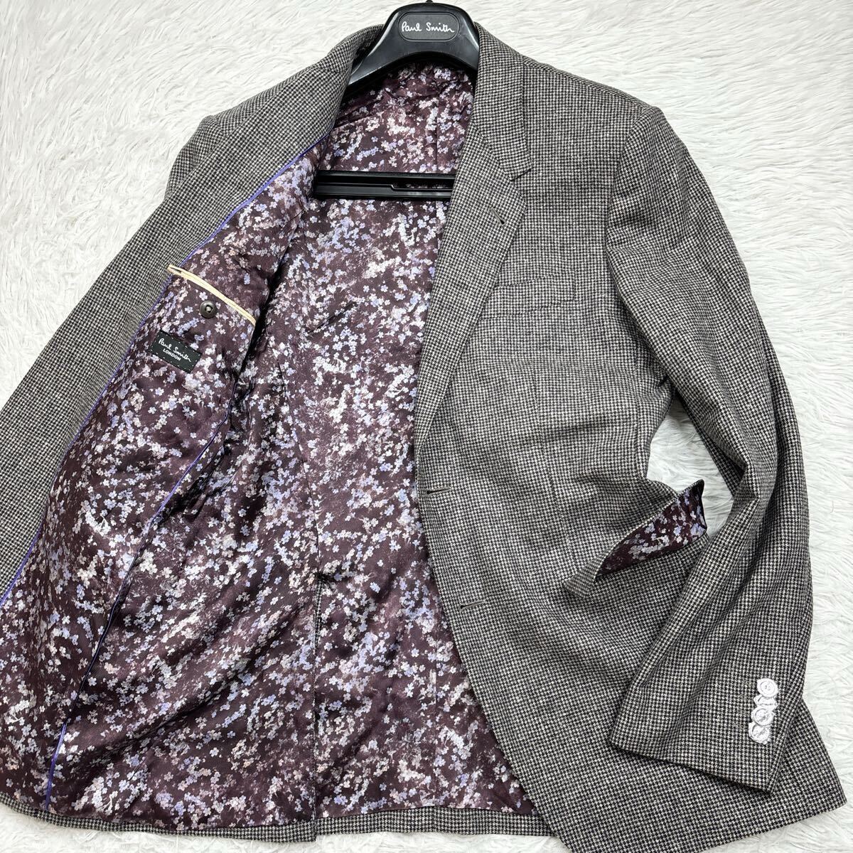 未着用品Lサイズ Paul Smith ポールスミス 高級 カシミヤ100% テーラードジャケット 千鳥柄 裏地 花柄 メンズ2B(テーラードジャケット、ブレザー)｜売買されたオークション情報 ...