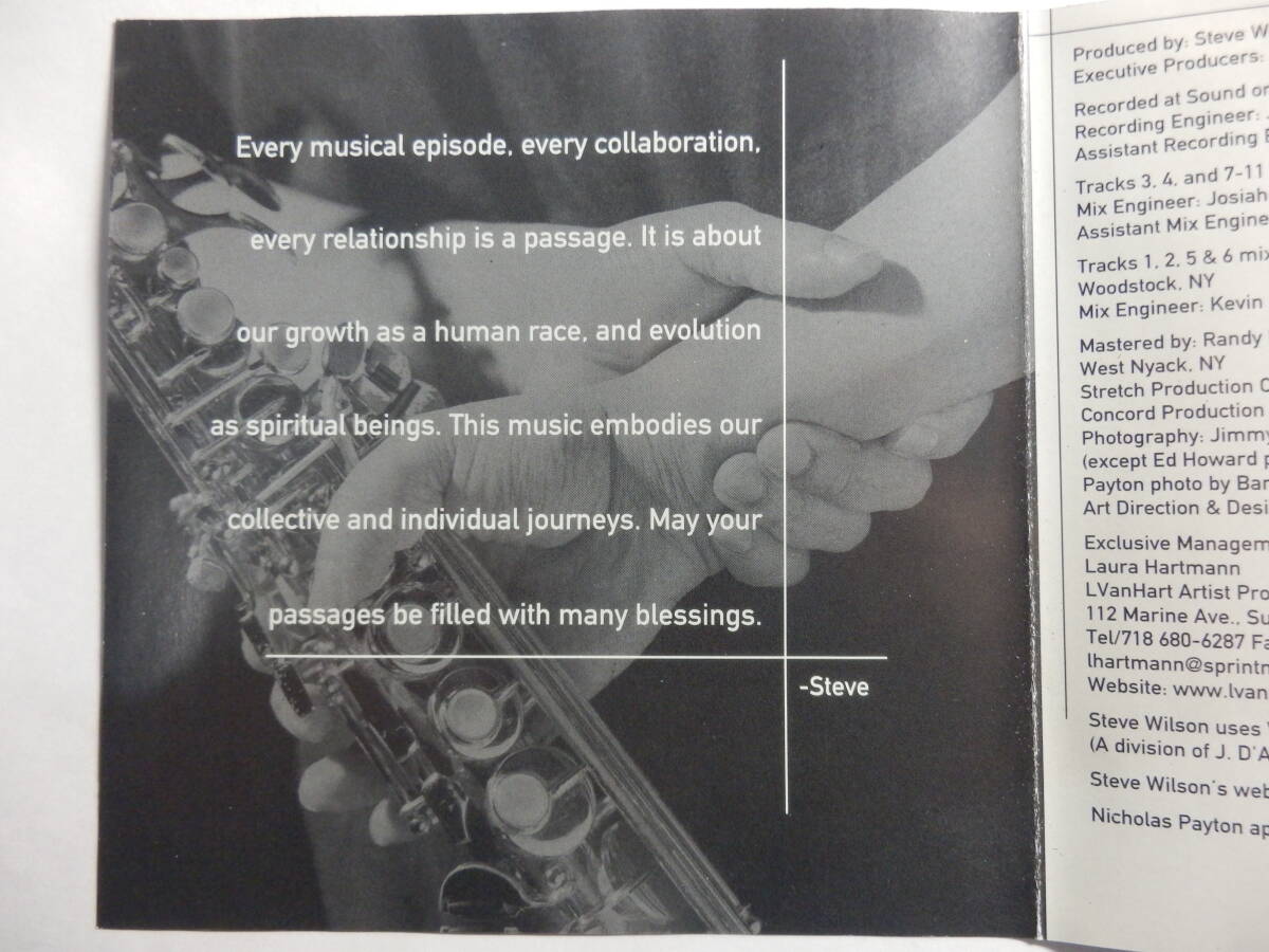 CD/Jazz:Saxophone/Steve Wilson - Passages/Nicholas Payton/Bruce Barth ...