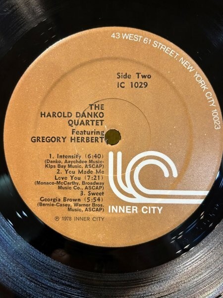 The Harold Danko Quartet Featuring Gregory Herbert The Harold Danko ...