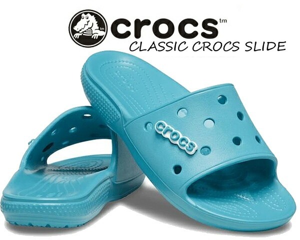 27cm クロックス クラシック スライド ターコイズ トニック ブルー CLASSIC CROCS SLIDE TURQ TONIC ...