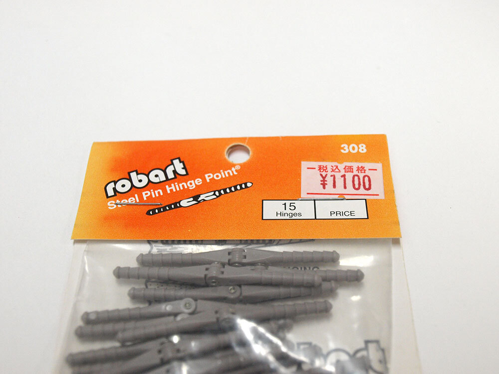 M1587B ROBART #308 Steel Pin Hinge Points 15 棒 ヒンジ 1/8" ロバート RC ラジコン ...