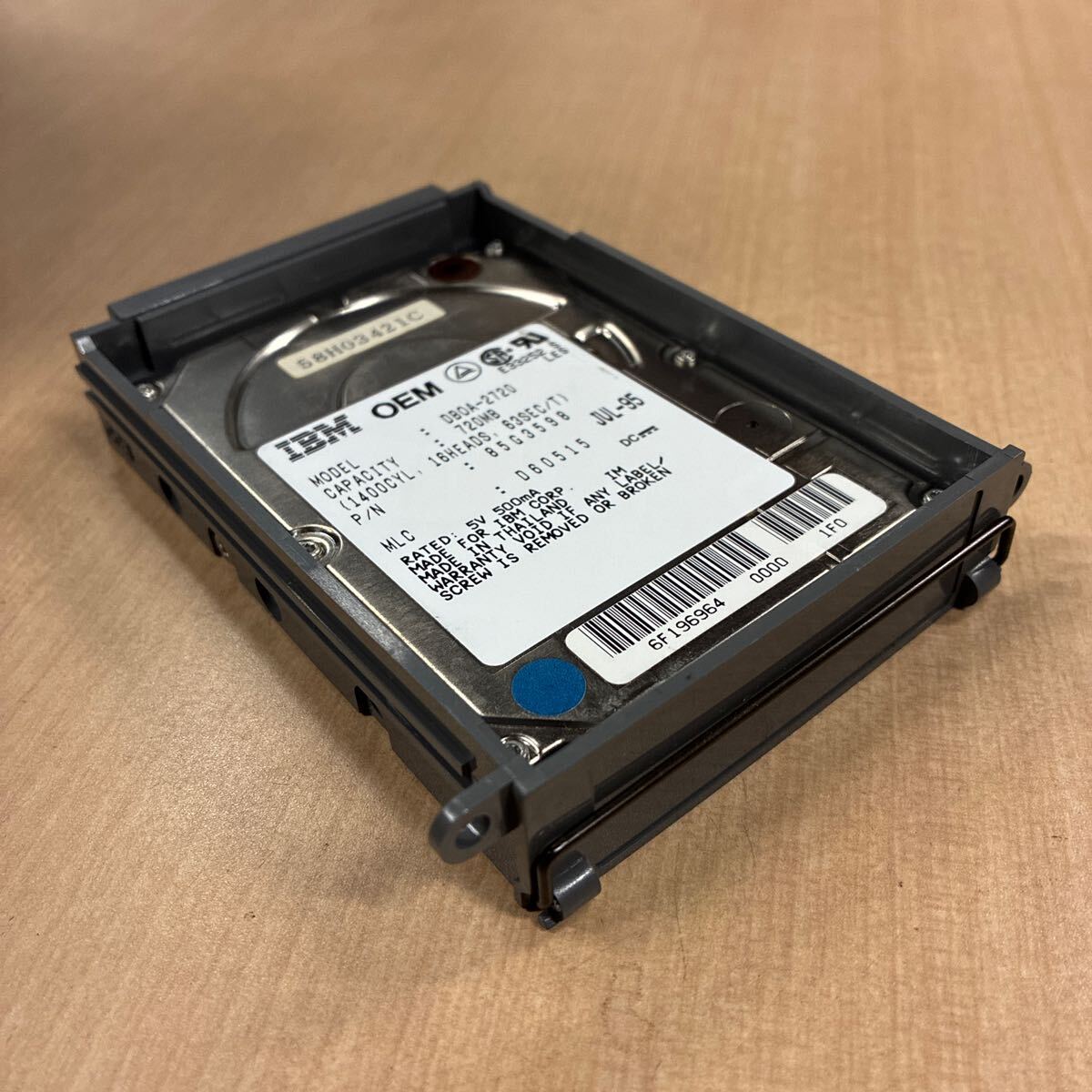 NEC 純正 720MB HDDパック 20mm厚枠 コネクター付 PC9801 PC9821 Nd Nd2 Ne Ne2 Ne3 Nm Ns Np Nf MS-DOS6.2 Windows3 ...