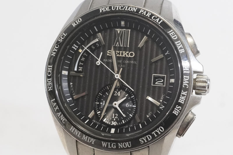 1円~ e119 実働 SEIKO／セイコー ブライツ 8B54-0AW0 電波ソーラー ブラック文字盤 純正ベルト メンズ 腕時計(ブライツ)｜売買されたオークション情報、yahooの商品 ...
