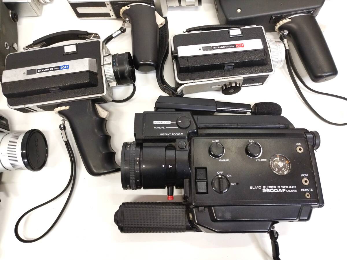 212 8ミリカメラ フィルムカメラ 9台 Canon 518/CINE CANONET 8/MOTOR ZOOM 8EEE/RICOHMITE/ELMO 106/8S-40/204T ...