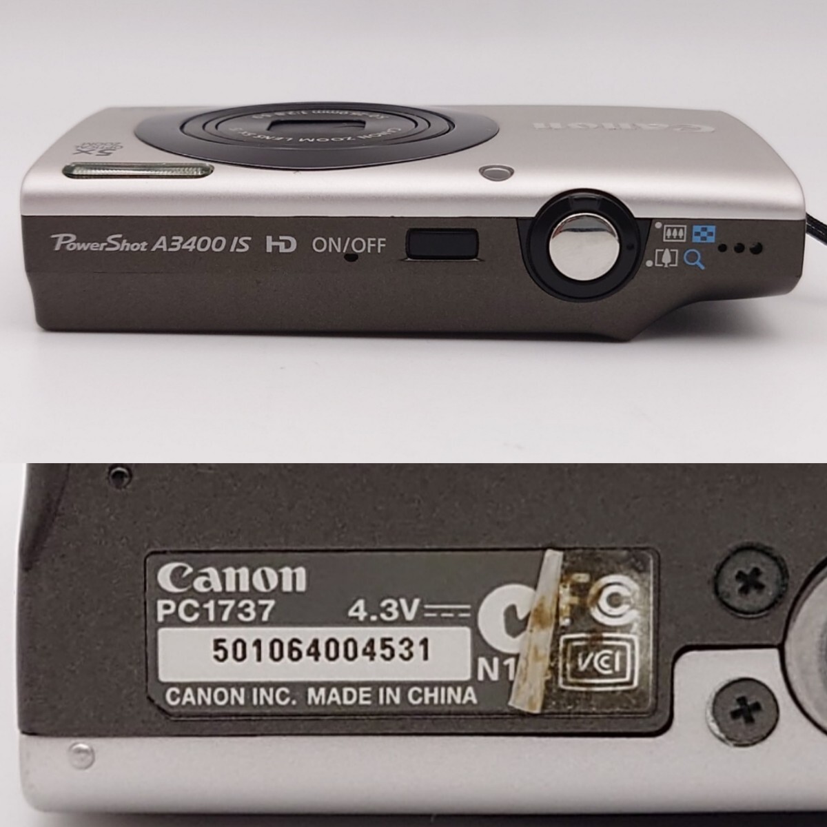 SR-787 Canon PowerShot A3400 IS HD PC1737 デジタルカメラ ZOOM LENS 5.0-25.0mm ...