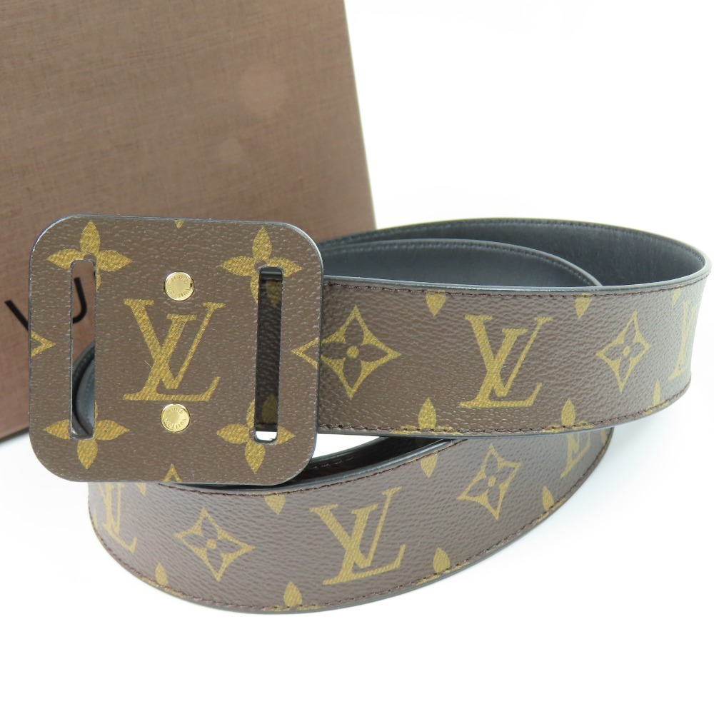 99392 1円スタート LOUIS VUITTON ルイヴィトン 品 サンチュール レア MP170 80/32 モノグラム ベルト PVC ...