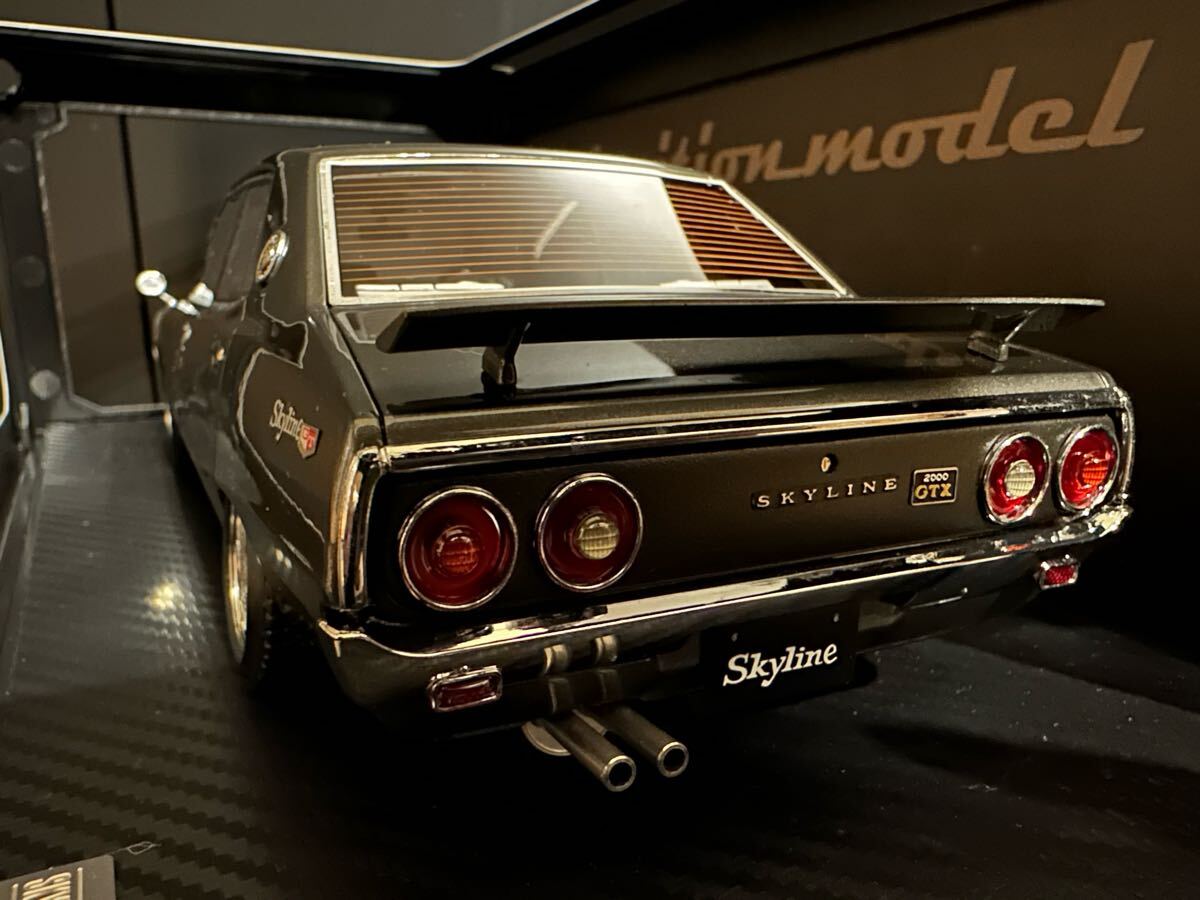 1/18 IG1981 Nissan Skyline 2000 GT-X GC110 Gun Metallic イグニッションモデル ...