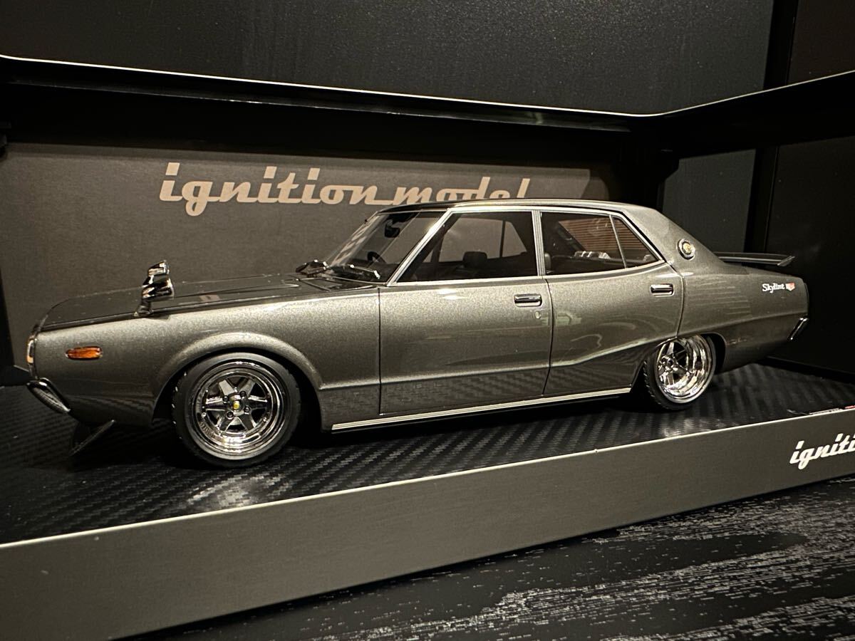 1/18 IG1981 Nissan Skyline 2000 GT-X GC110 Gun Metallic イグニッションモデル ...