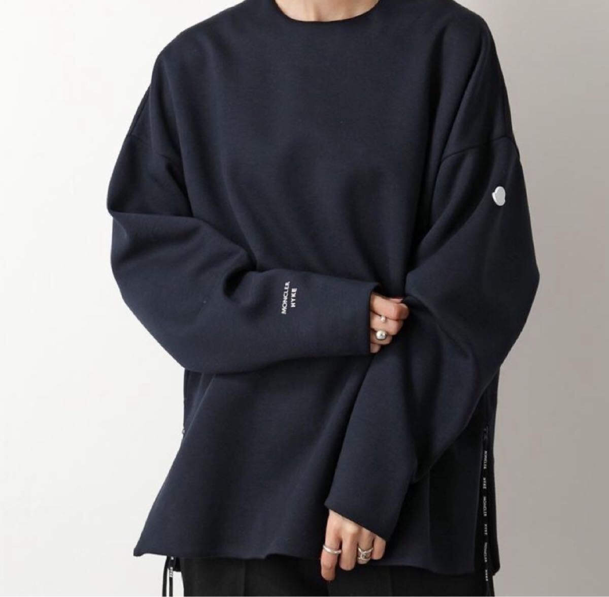 4 MONCLER HYKE モンクレール スウェット Sサイズ GENIUS SWEATSHIRT ハイク ネイビー クルーネック 長袖 ...