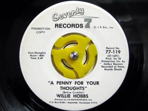 試聴/WILLIE HOBBS/A penny for your thoughs/Big legged woman(R&B、ソウル)｜売買され ...