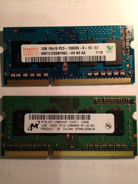 ノートパソコン用メモリー DDR3 SDRAM/PC3-10600 1GB×2枚(1GB)｜売買されたオークション情報、yahooの商品情報を ...