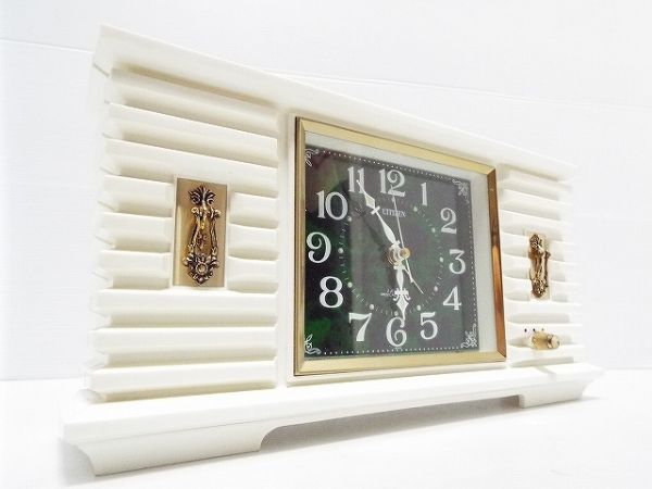 CITIZENシチズン 2JEWELS MUSICAL CLOCK アンティーク置時計(目覚し時計)｜売買されたオークション情報、yahooの ...