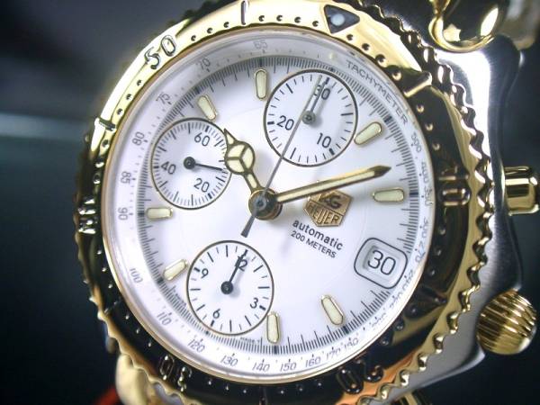 TAG HEUER タグホイヤー Sel クロノグラフ 7750 自動巻 ホワイト 超(タグ・ホイヤー)｜売買されたオークション情報 ...