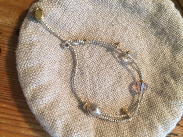 semeno / 花形 両剣水晶 ベネチアストライプガラス ブレスレット samulo ゴーシュ dosa(シルバー)｜売買されたオークション情報、yahooの商品情報をアーカイブ公開 ...