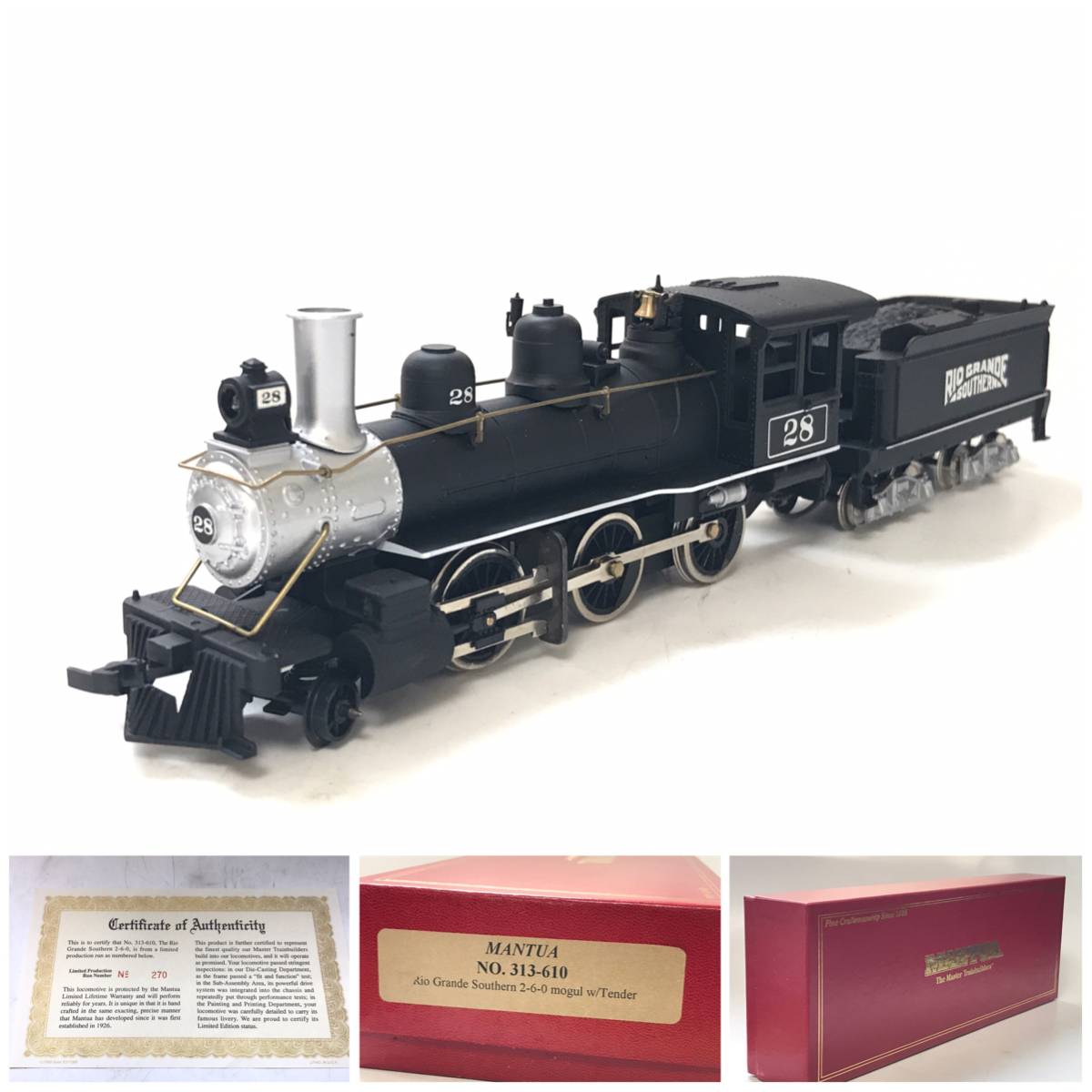 SALE of American loco part 9 MANTUA 313-610 Rio Grande Southern 2-6-0 ...