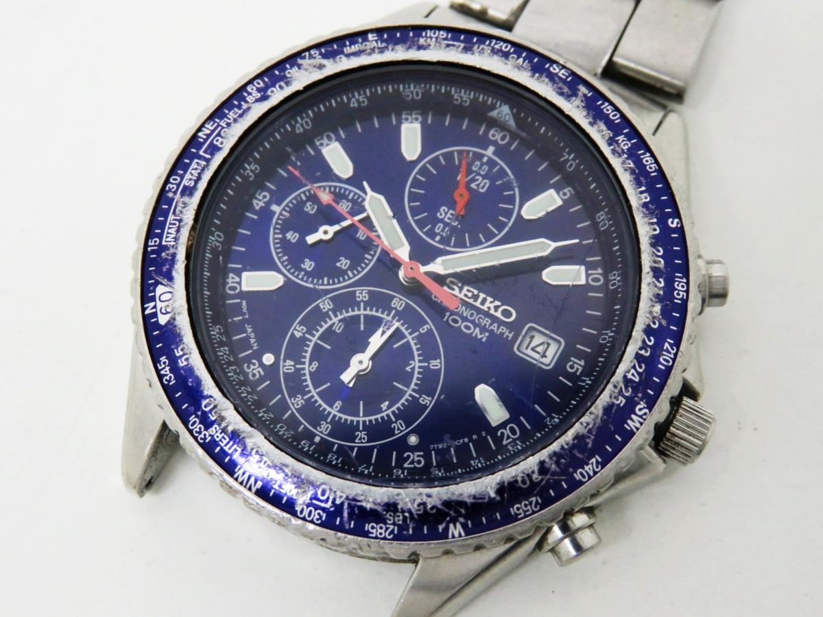 f075 SEIKO セイコー CHRONOGRAPH クロノグラフ 7T92-0CF0 クォーツ メンズ 腕時計 3(セイコー)｜売買された ...