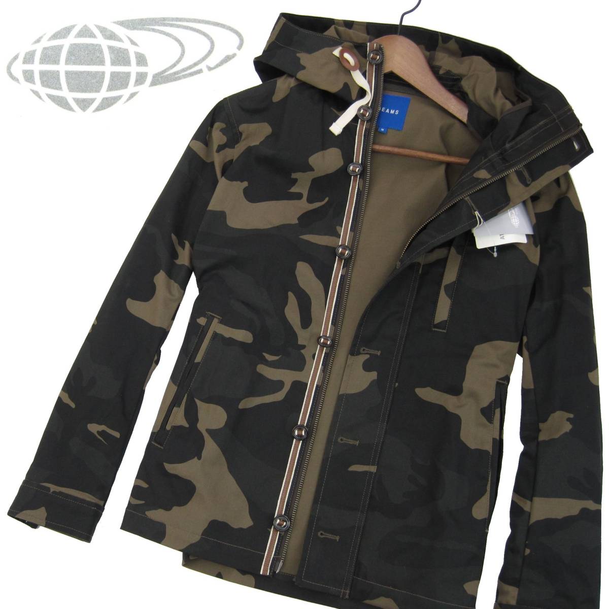 46353 M ビームス BEAMS 本革テープ ストレッチクロス パラシュート釦 マウンテンパーカ(Mサイズ)｜売買されたオークション情報、yahooの商品情報をアーカイブ公開 ...