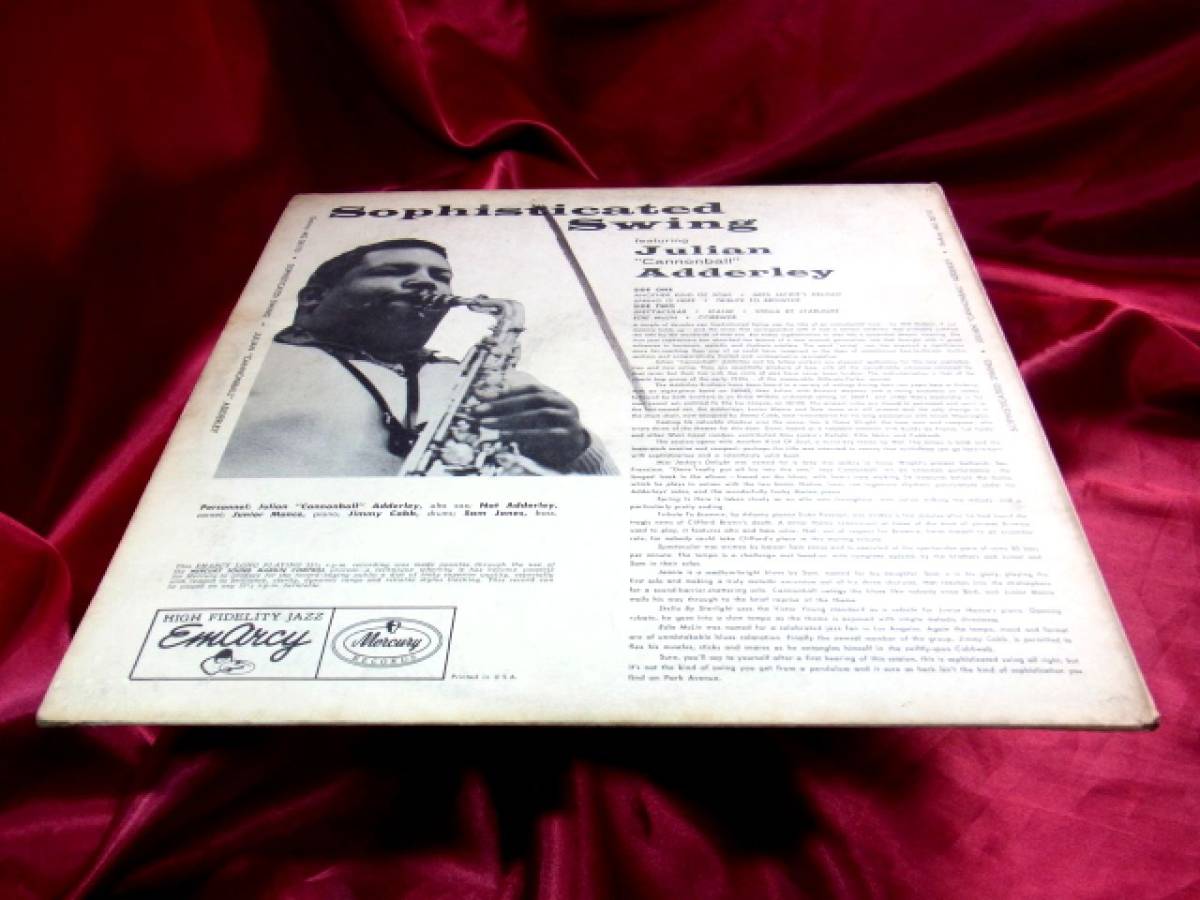 赤いメルセデスの麗婦人Cannonball Adderley Sophisticated Swing US Emarcy-Mercury MG 36110 mono DG最初期盤 NM 最落 ...